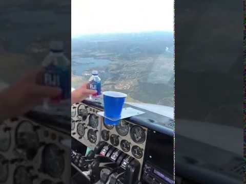 Upside down water pouring during flight - YouTube