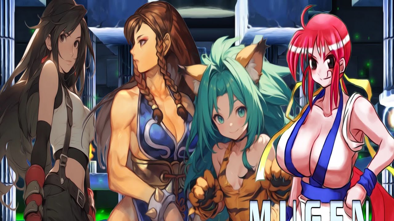 MUGEN Tag Team Arcade Gameplay - Chun-Li, Kungfu Girl, Cham Cham & Tifa Lockhart - YouTube