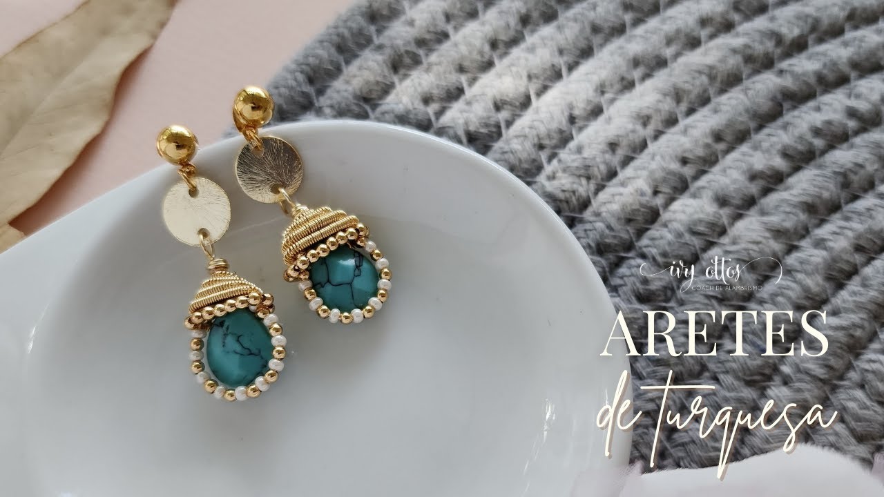 🌟 DIY TUTORIAL ARETES DE TURQUESA 🥰 FÁCIL Y RAPIDO ⭐ - YouTube