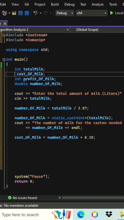 Generic Algorithm Code Program 2 Local Store Selling Milk Products 1000subscribe Cplusplus