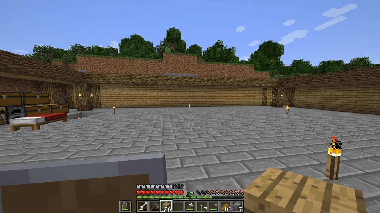 Minecraft Lets Play Ep 5 Building A House part 1 - YouTube