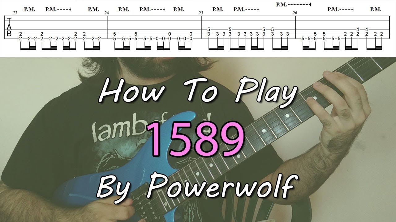 How To Play "1589" By Powerwolf (Full Song Tutorial With TAB!) - YouTube