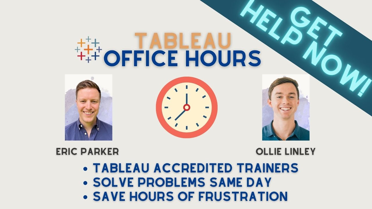 Tableau Office Hours - Get Help Now! - YouTube