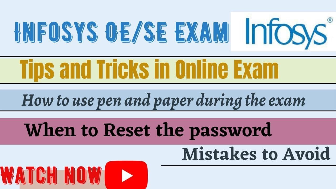 Infosys Exam 13June 2021||When to Reset Password||Tips & Tricks ...