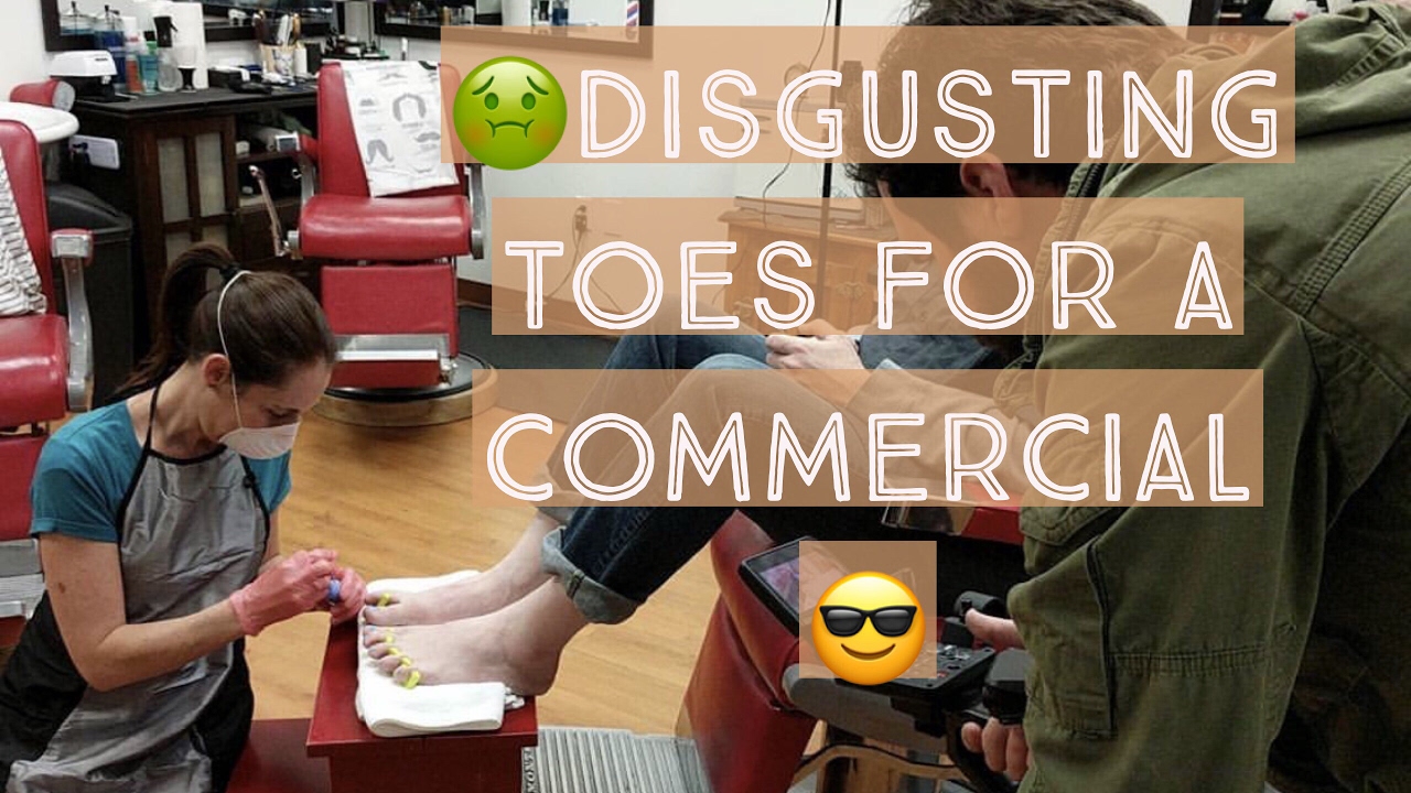 Disgusting toes for a commercial! - YouTube