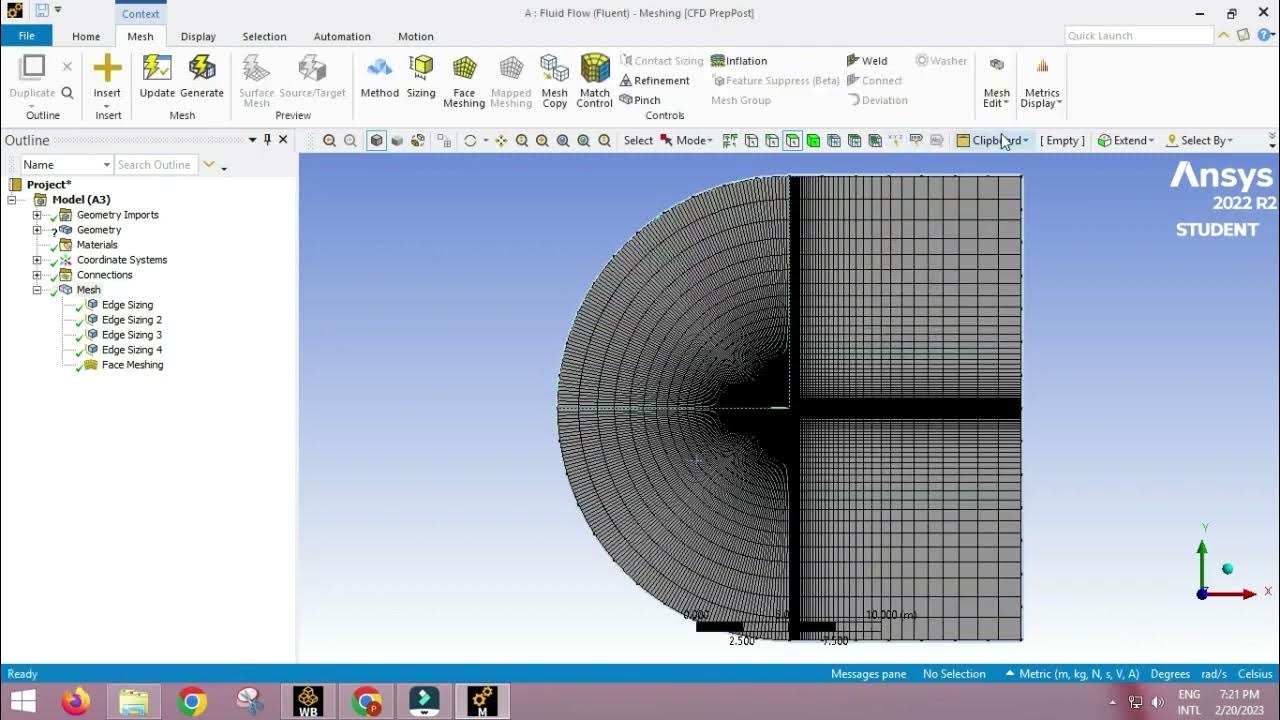 Ansys Fluent 2d- Airfoil Meshing Compressible flow - YouTube