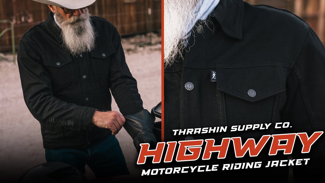Thrashin Supply Highway Denim Riding Jacket - YouTube