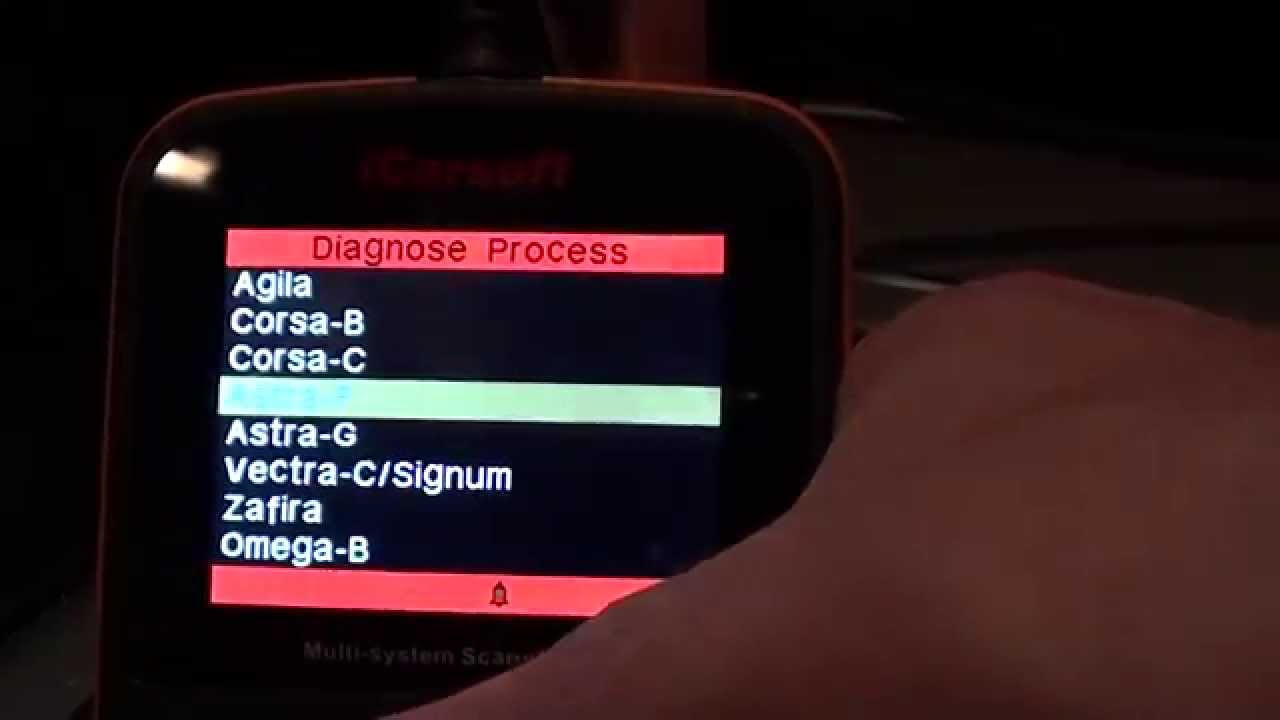 Vauxhall Opel Astra F Menu Module Coverage iCarsoft i902 Diagnostic ...