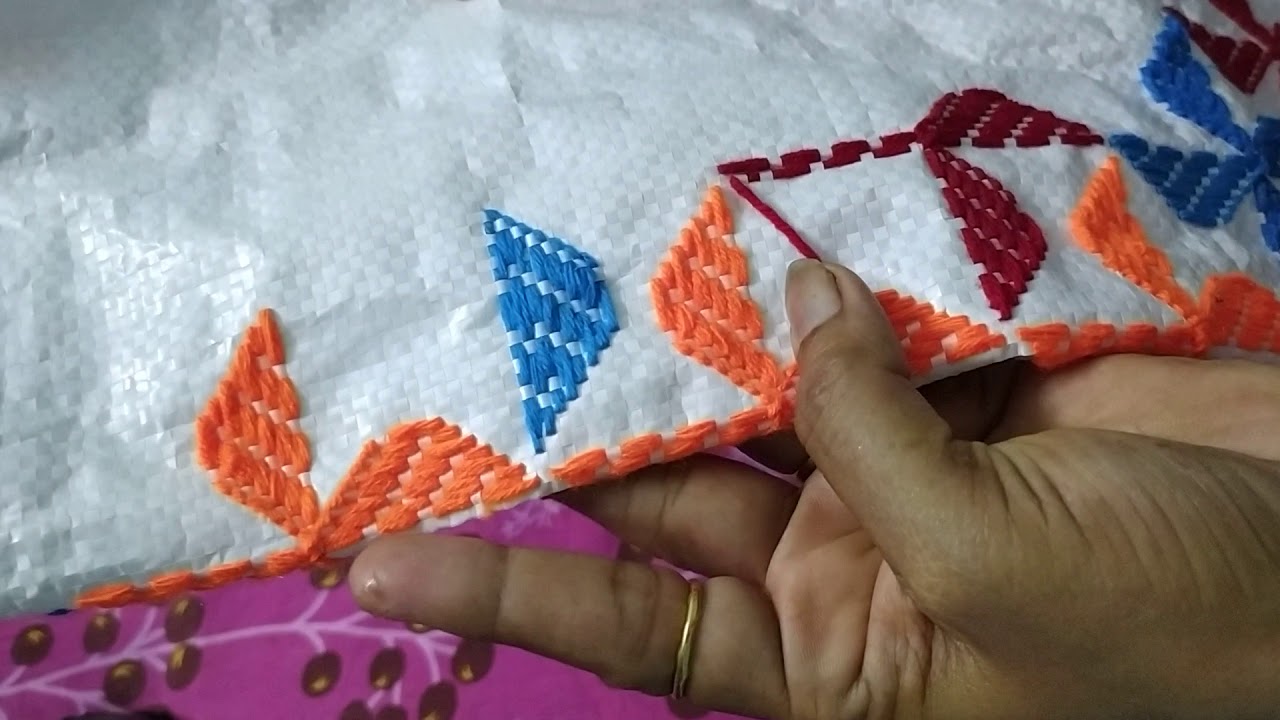 Plastic sack stitch pattern. Door met or table met making. - YouTube