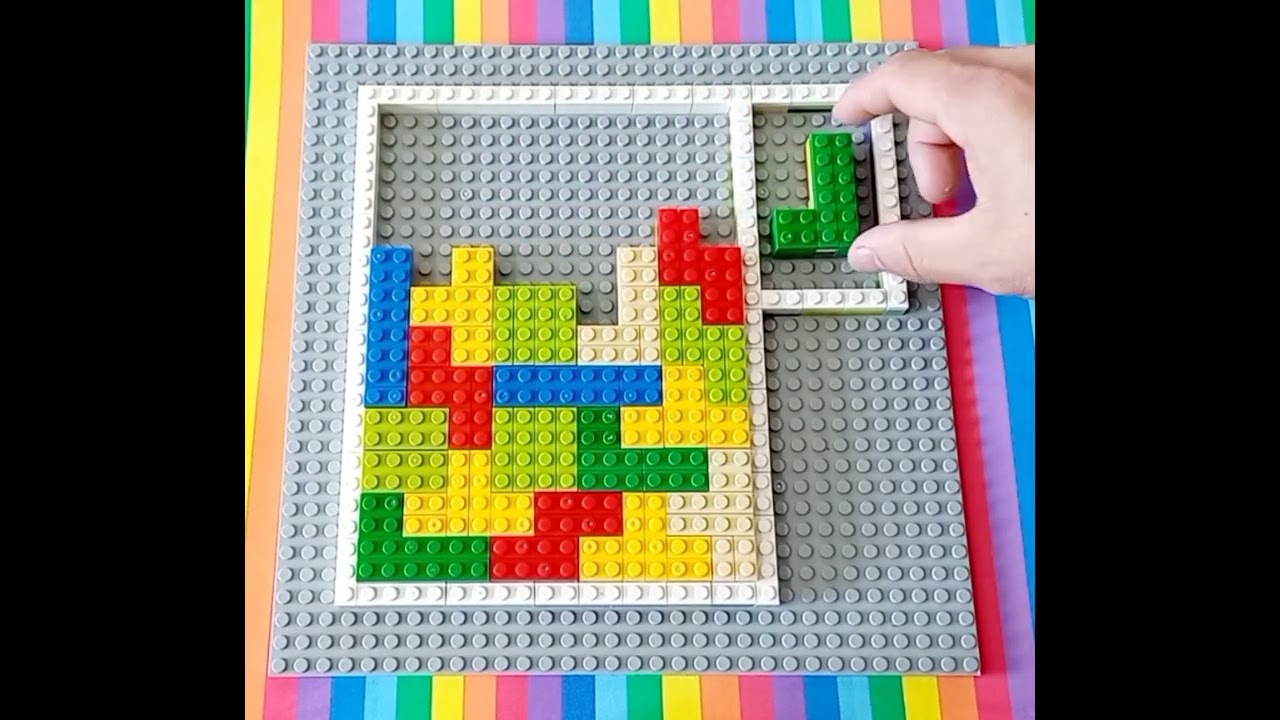 tetris lego game in real life. - YouTube