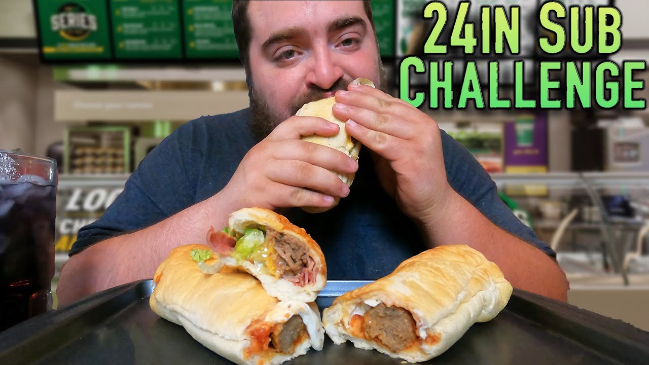 Subway Insatiable Subs 24 Inch Sub Challenge - YouTube