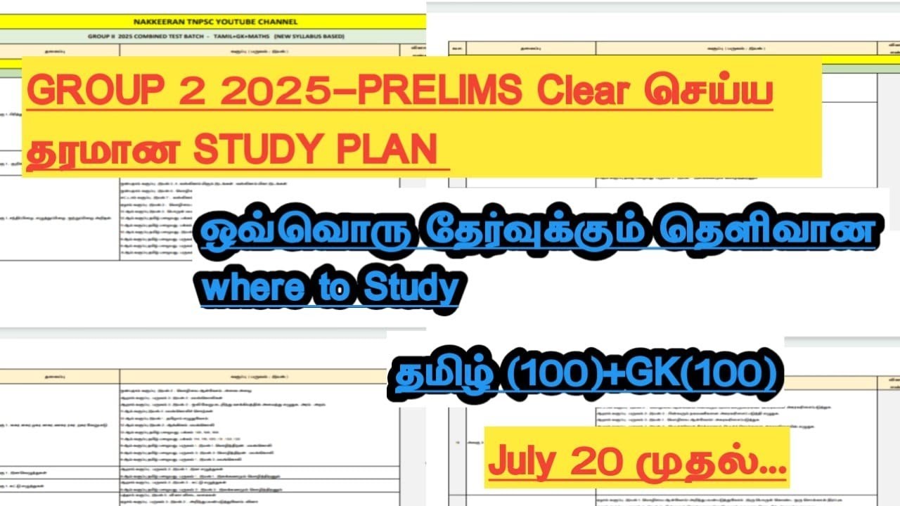 Group 2 2025 Study Plan |How to score 170+|25 Tests|5000 Ques|Tnpsc ...
