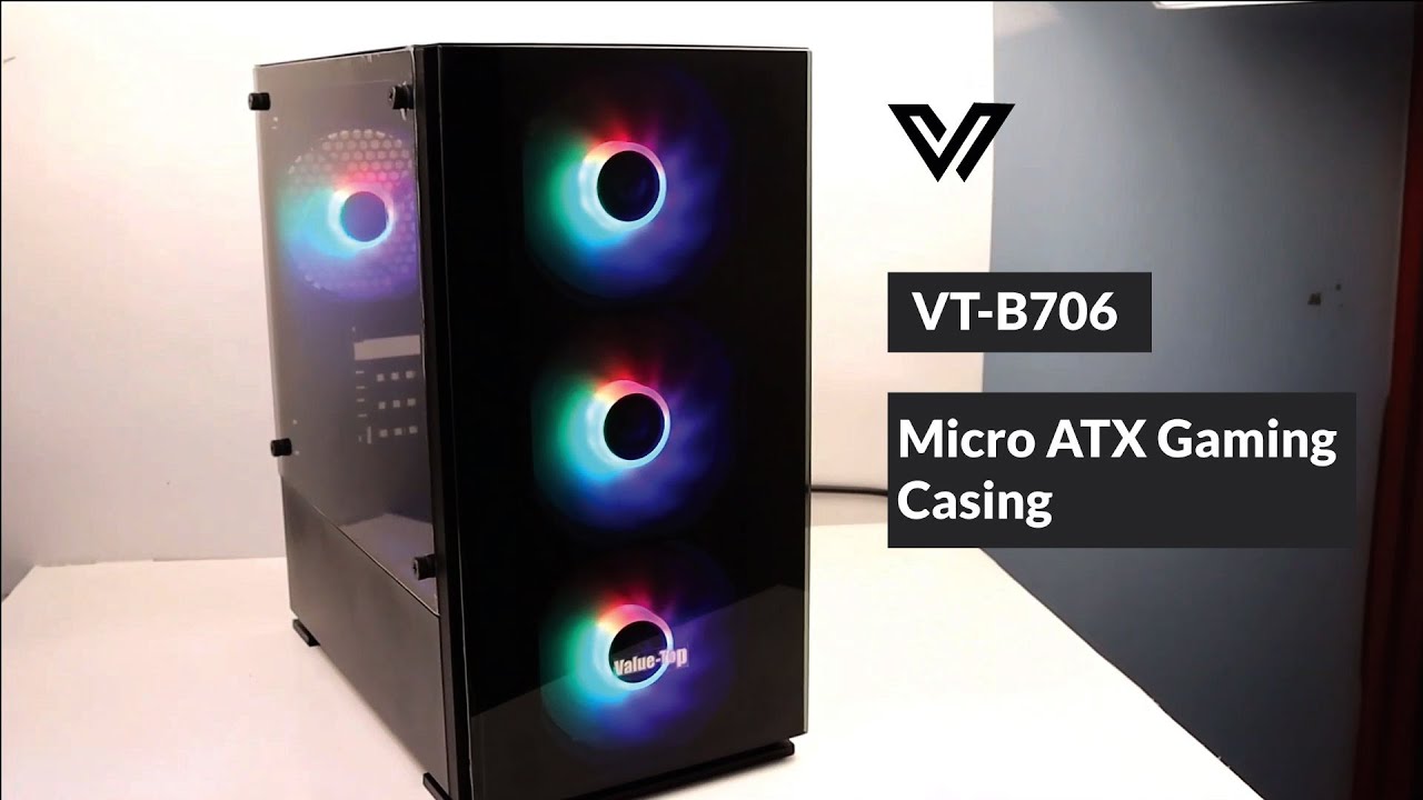 Value-Top VT-B706 Micro ATX Gaming Casing - YouTube