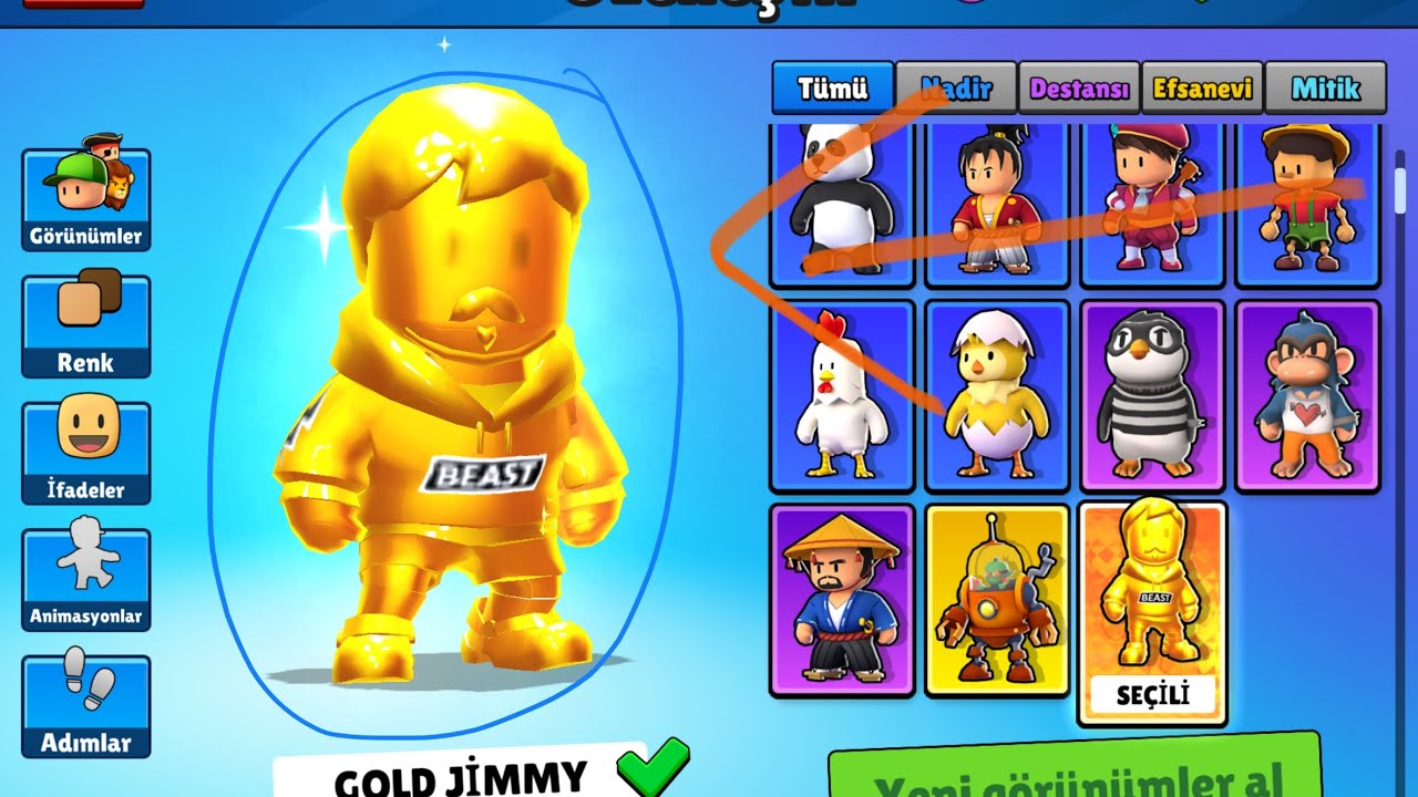 Gold Jimmy ile Stumble Guys oynadım - YouTube