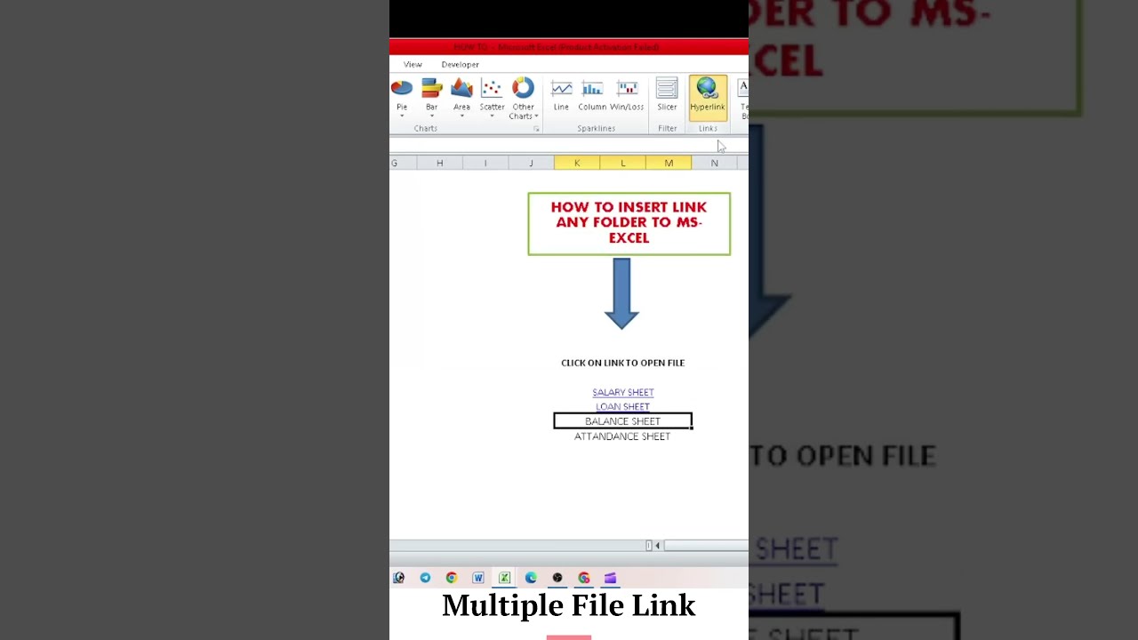 Link Multiple Files In Ms Excel By Hyperlink shortvideo excel Link Multiple Files In Ms Excel By Hyperlink shortvideo excel