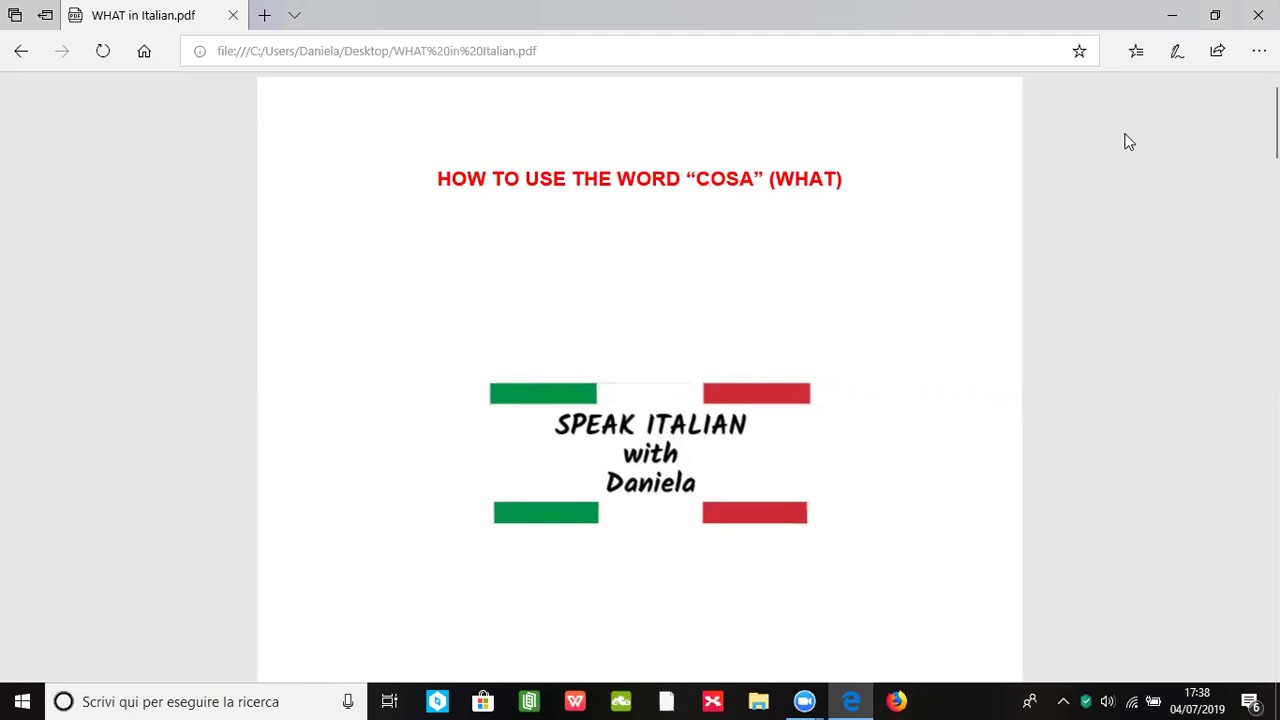 How to use the word "COSA"? - YouTube