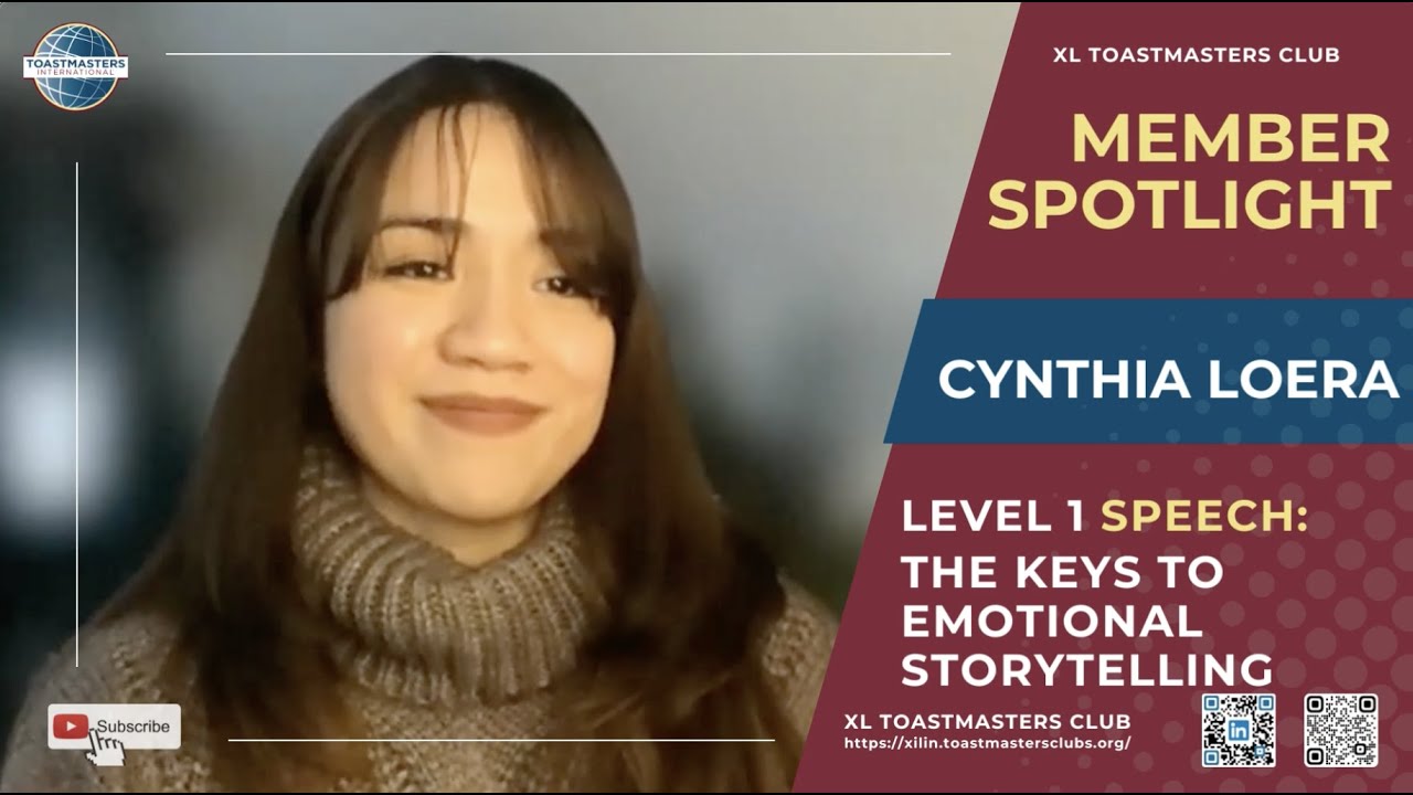 XL Toastmasters Club | Member Spotlight | Cynthia Lorera｜The Keys to ...