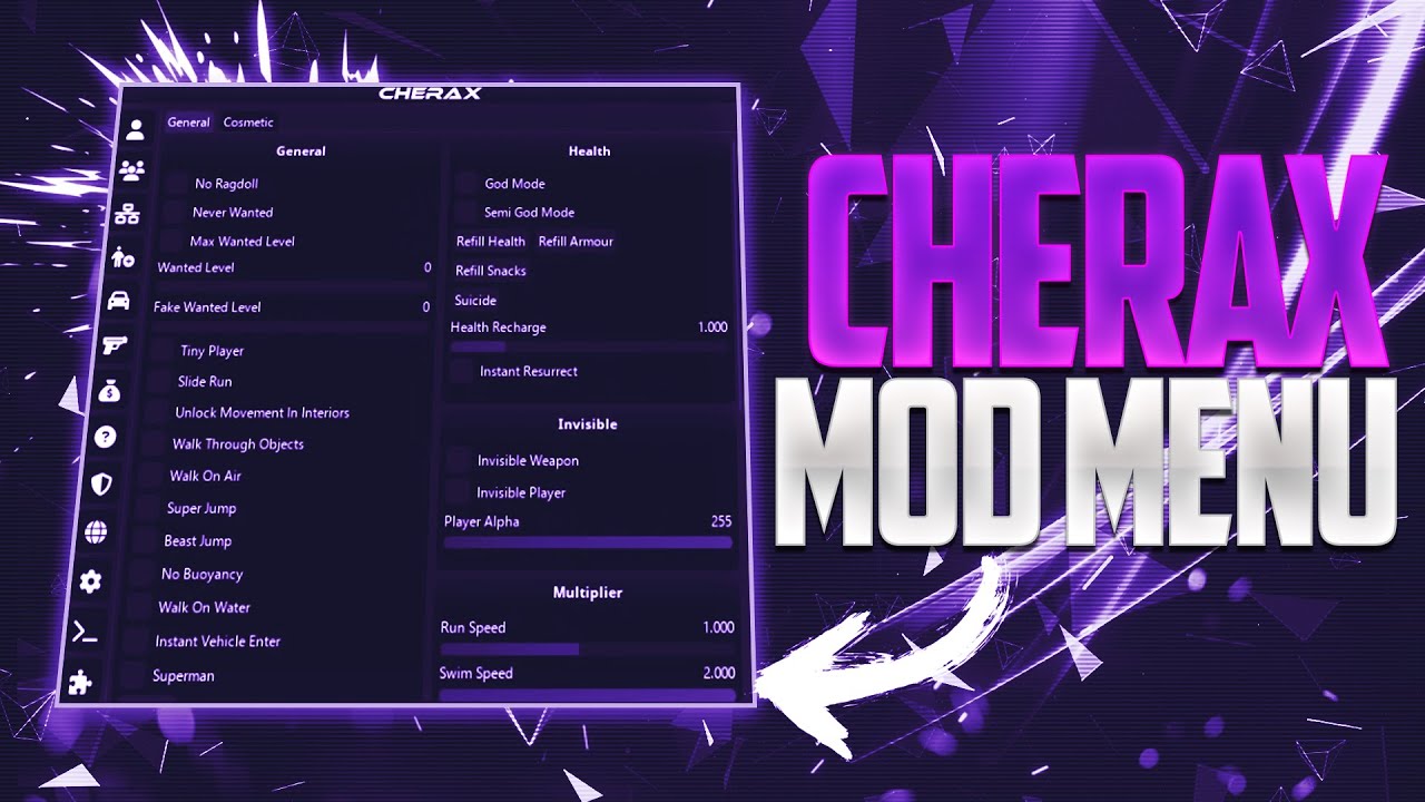 GTA 5 Online 1.68 Cherax Mod Menu | Showcase GTA V PC - YouTube
