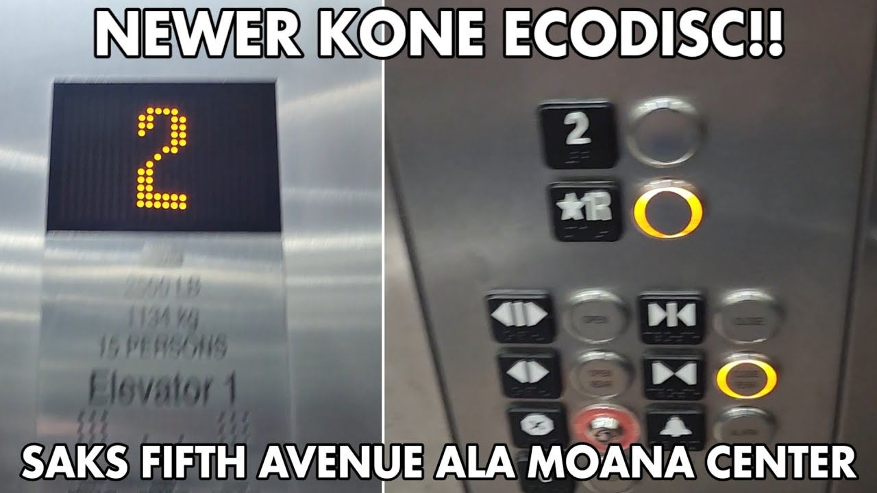 Nice Kone Ecodisc KSS 570 Elevator @ Saks Fifth Avenue, Ala Moana ...