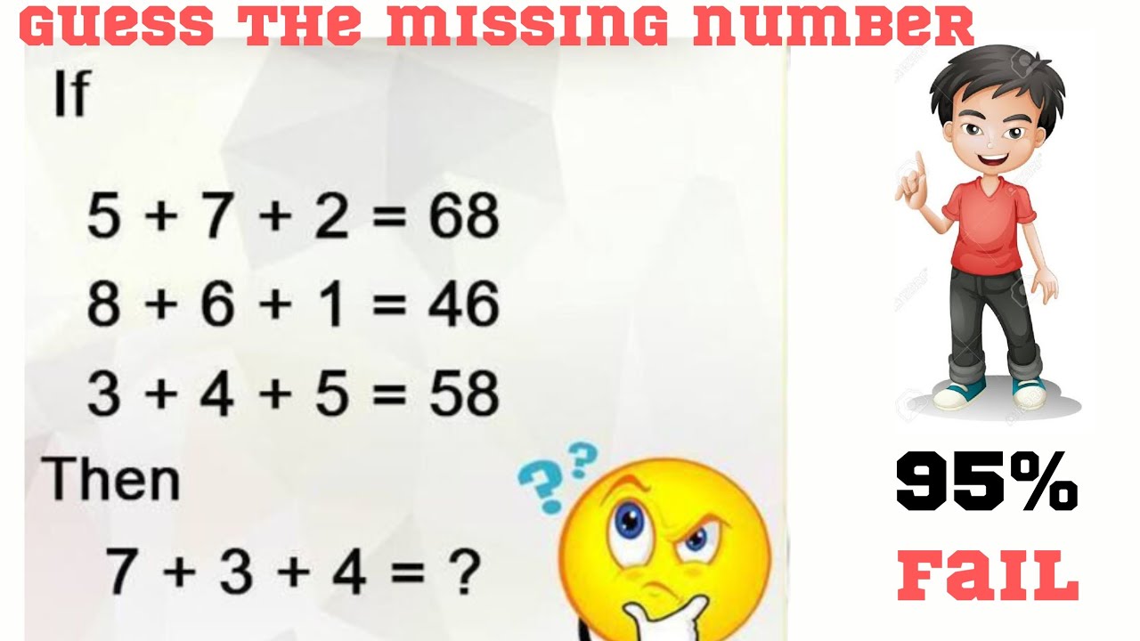 find the missing number|guess the missing number|#missingnumber video ...