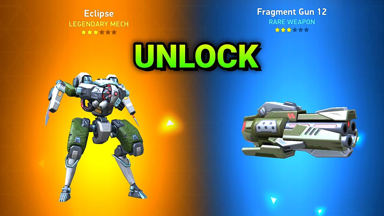 Eclipse Unlock + Fragment Gun 12 Unlock - Mech Arena - YouTube