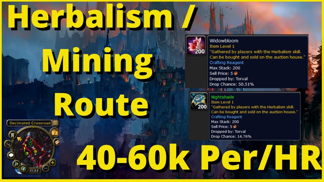 Revendreth Herbalism / Mining Node HYPERSPAWN | 40-60k Per/HR Route ...