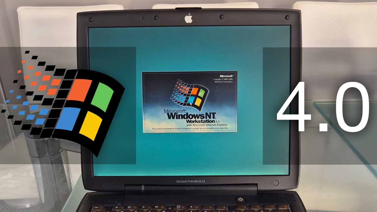 This 1999 Mac Laptop runs Windows NT 4.0! - YouTube