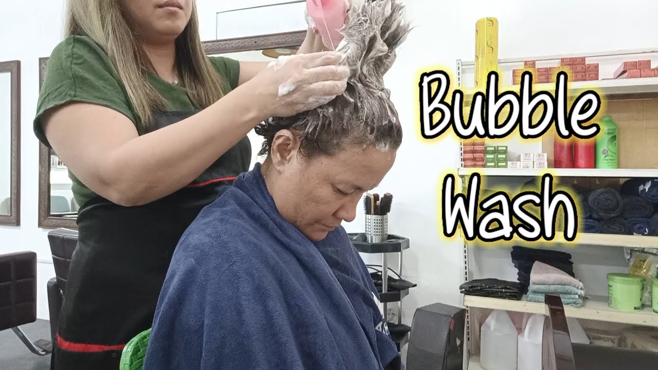 #53 🫧 Upright And Forward Hair Wash with Outdoor Sounds in Philippines ...