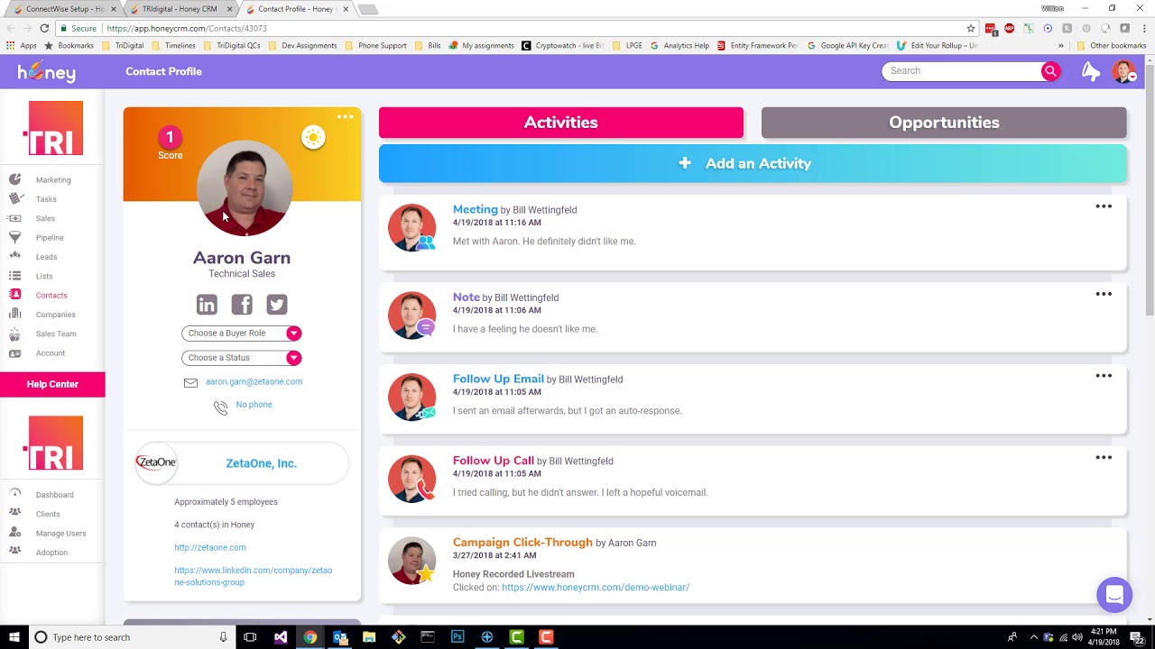 How the ConnectWise Integration Works with Honey CRM - YouTube