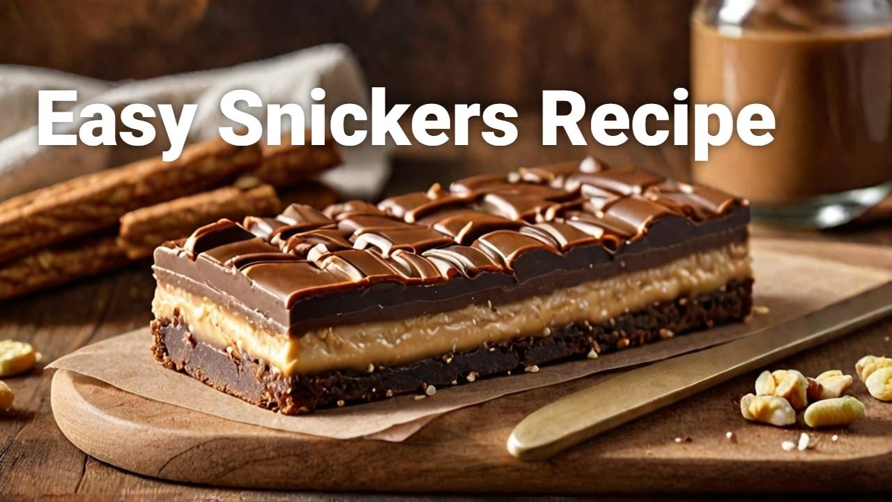 Homemade Snickers Bars - The Best DIY Candy Bars! - YouTube