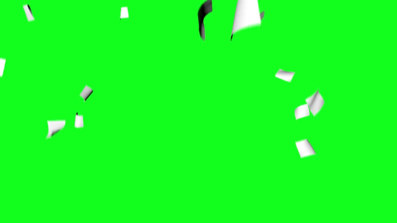 Paper raining green screen - YouTube