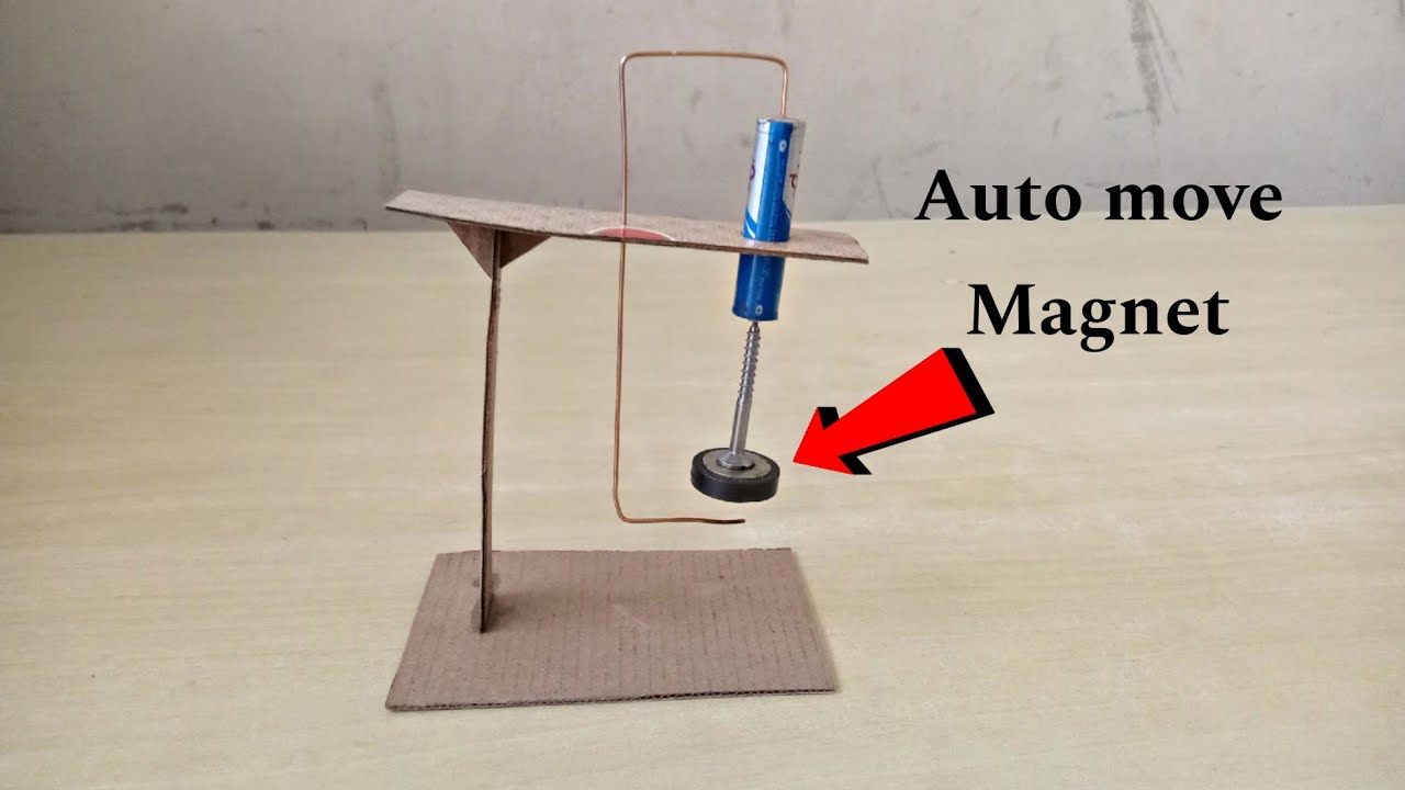 DIY Button Battery Homopolar Motor, How To Make Automatic Running Motor ...