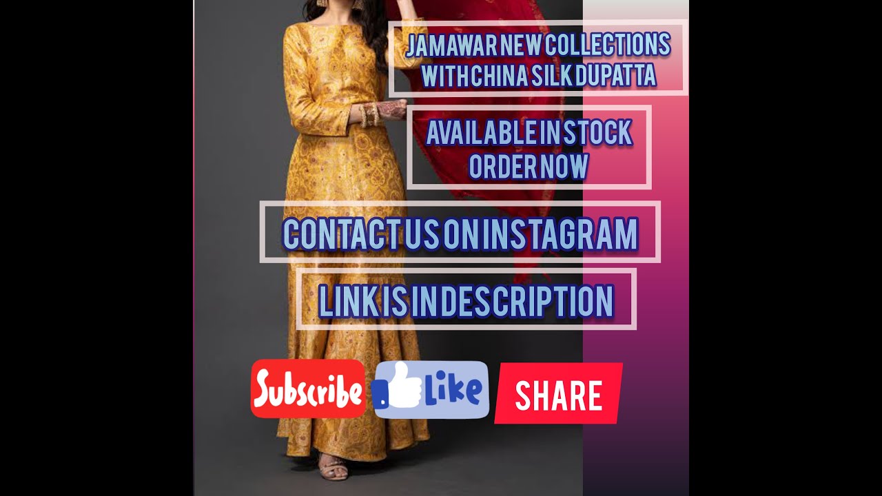 Jamawar Dress Design 2020 - Banarasi Dress Design - Jamawar Trouser ...