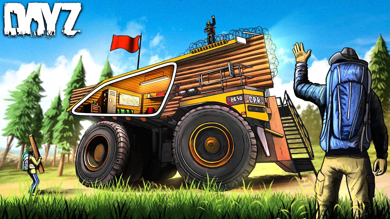 I Turned this MASSIVE TRUCK into my Cozy Hideaway Base on DayZ!! - YouTube