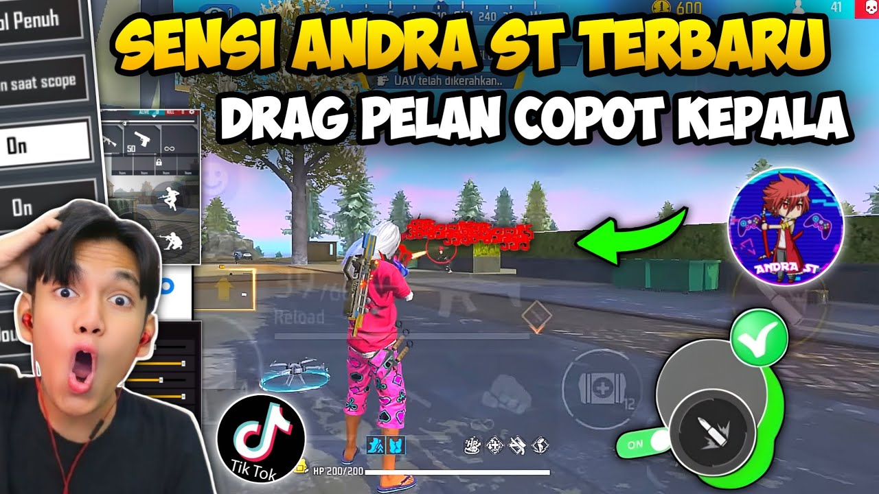 PAKE SENSI ANDRA ST 100% AUTO HEADSHOT KEPALA TRUS 😱⚙️ - Sensitivitas ...