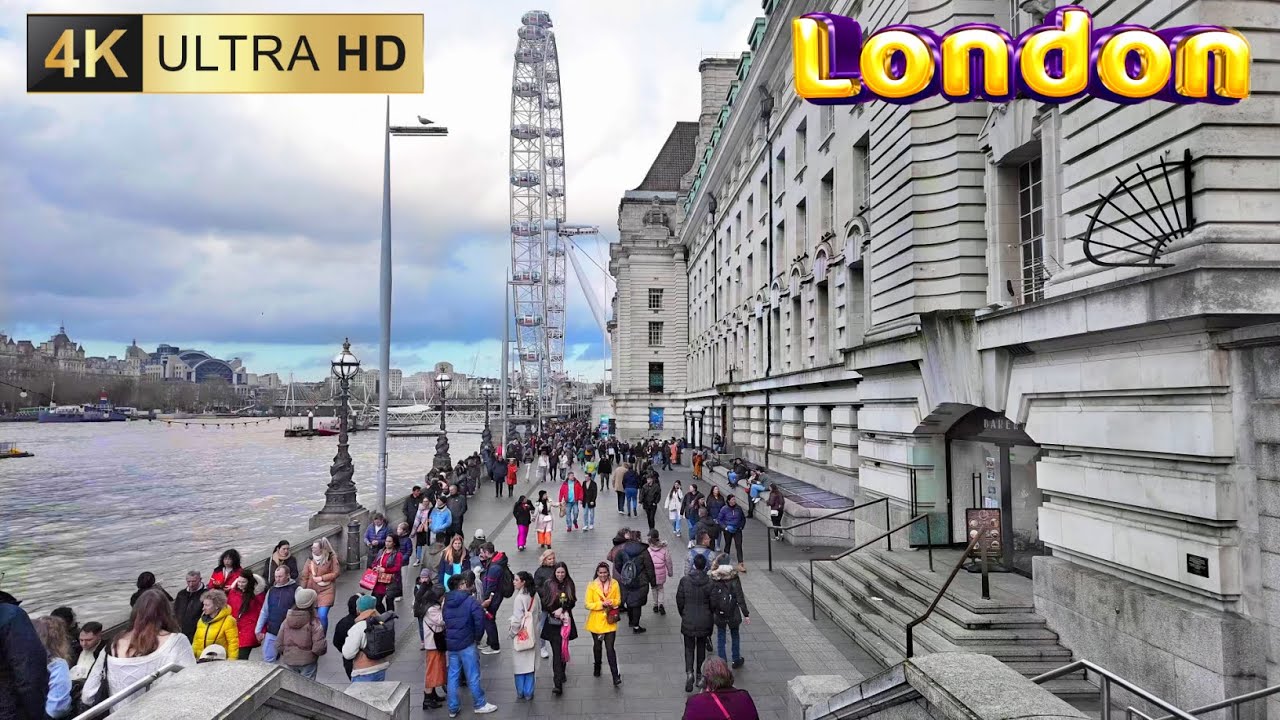 Exploring London's Heart: The Beauty of the Thames Walk 4K60 - YouTube