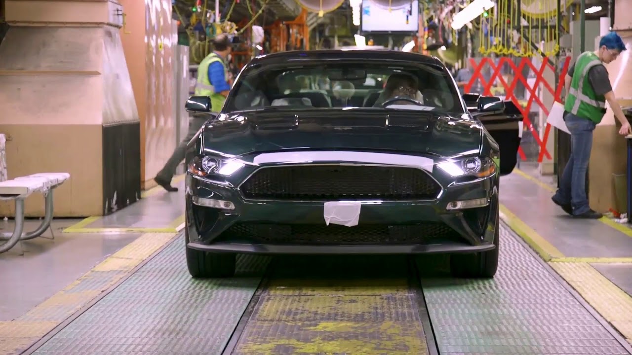 2019 NEW Ford Mustang Bullitt Assembly Line Production - YouTube