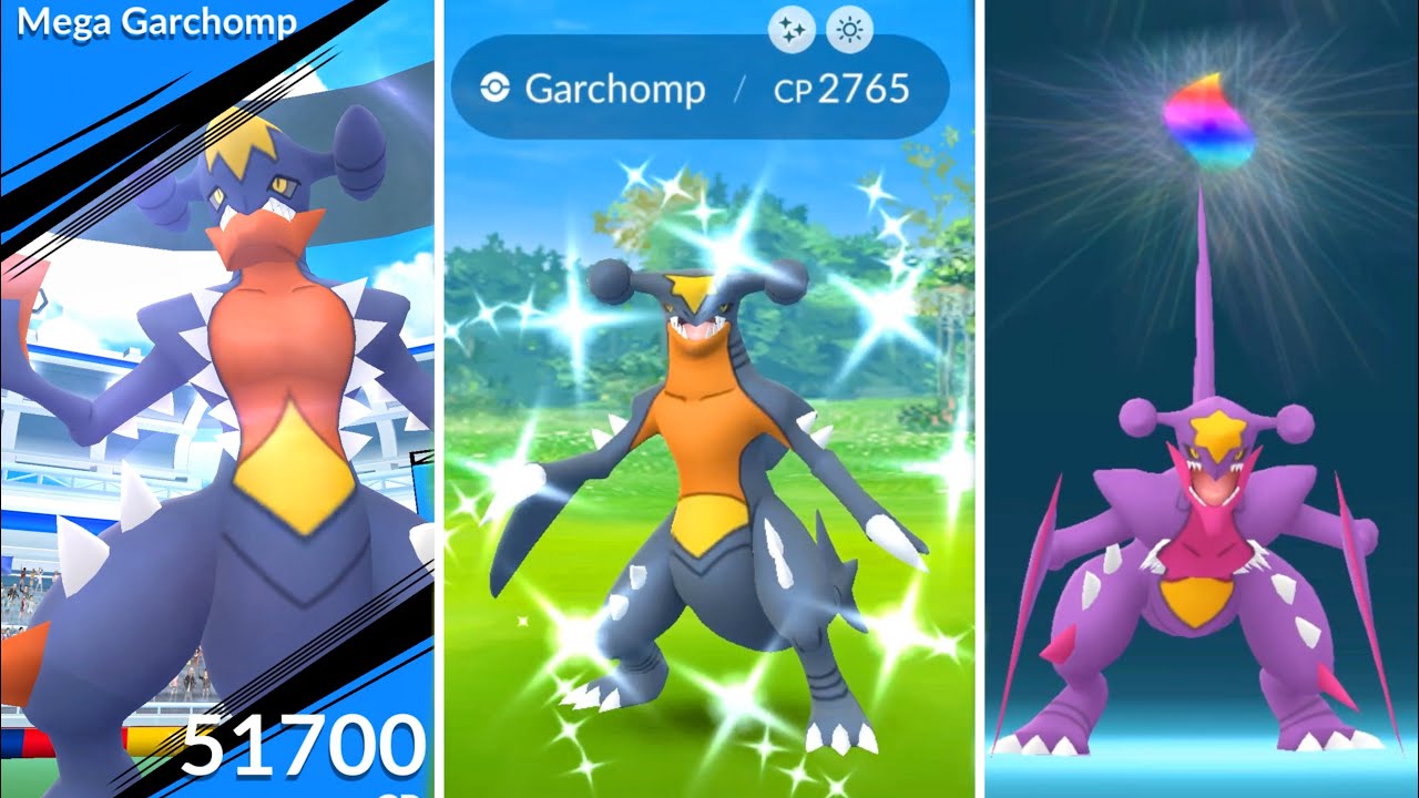 Shiny Mega Garchomp debut in Pokemon go. - YouTube