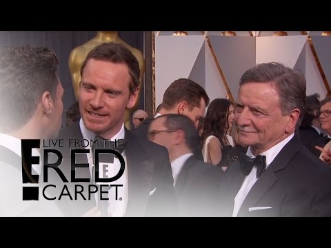Michael Fassbender Brings Dad to Oscars 2016 | Live from the Red Carpet ...