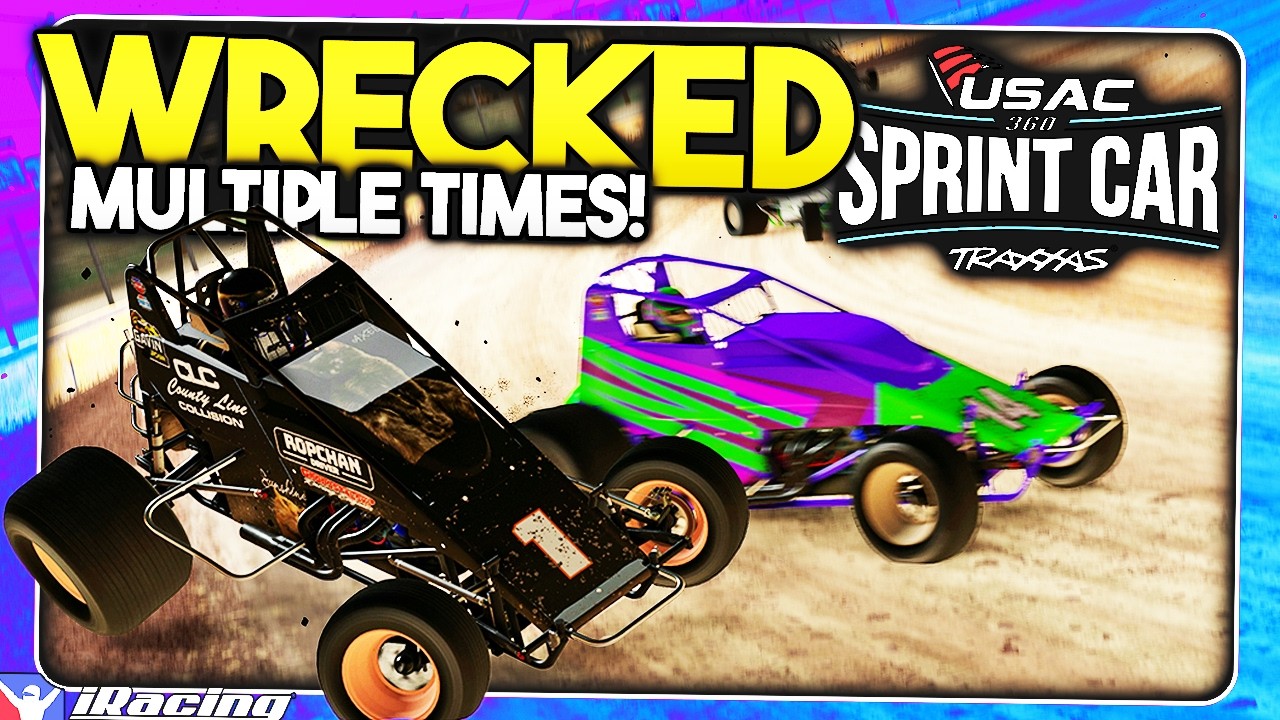 USAC 360 Wingless 'Unbelivable' - Cedar Lake - iRacing Dirt - YouTube