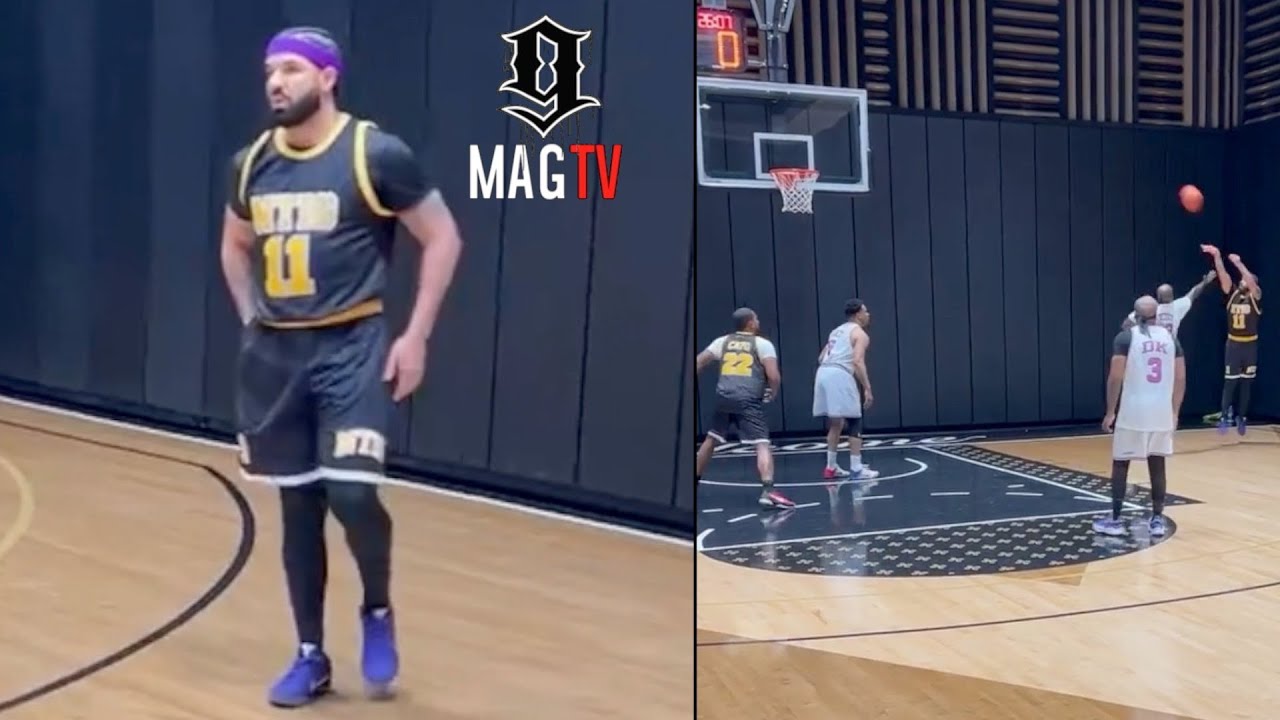 Drake Gets Busy During Basketball Tournament At His Mansion! 🏀 - YouTube