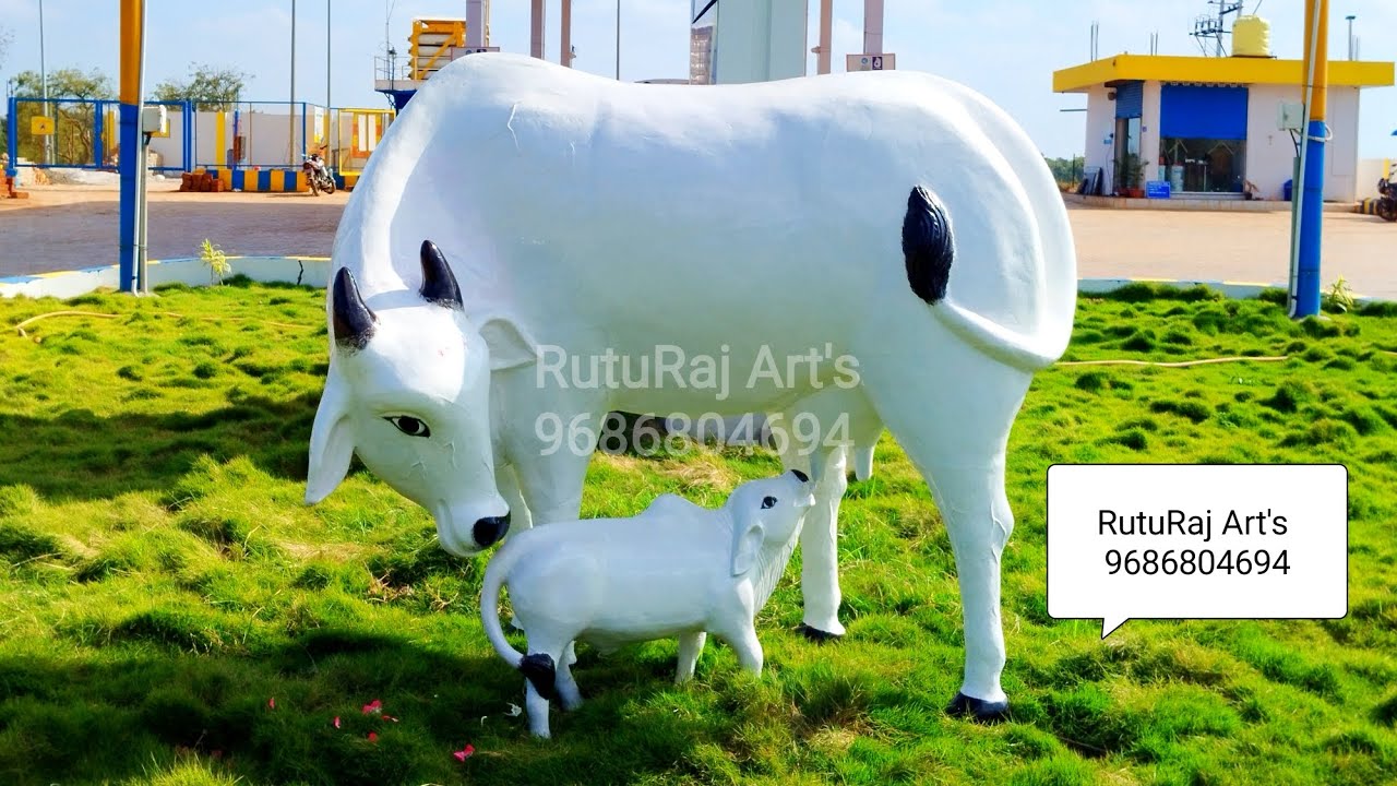 38.Unbreakable Cow and Calf fiber statue available @ruturajarts1028 ...
