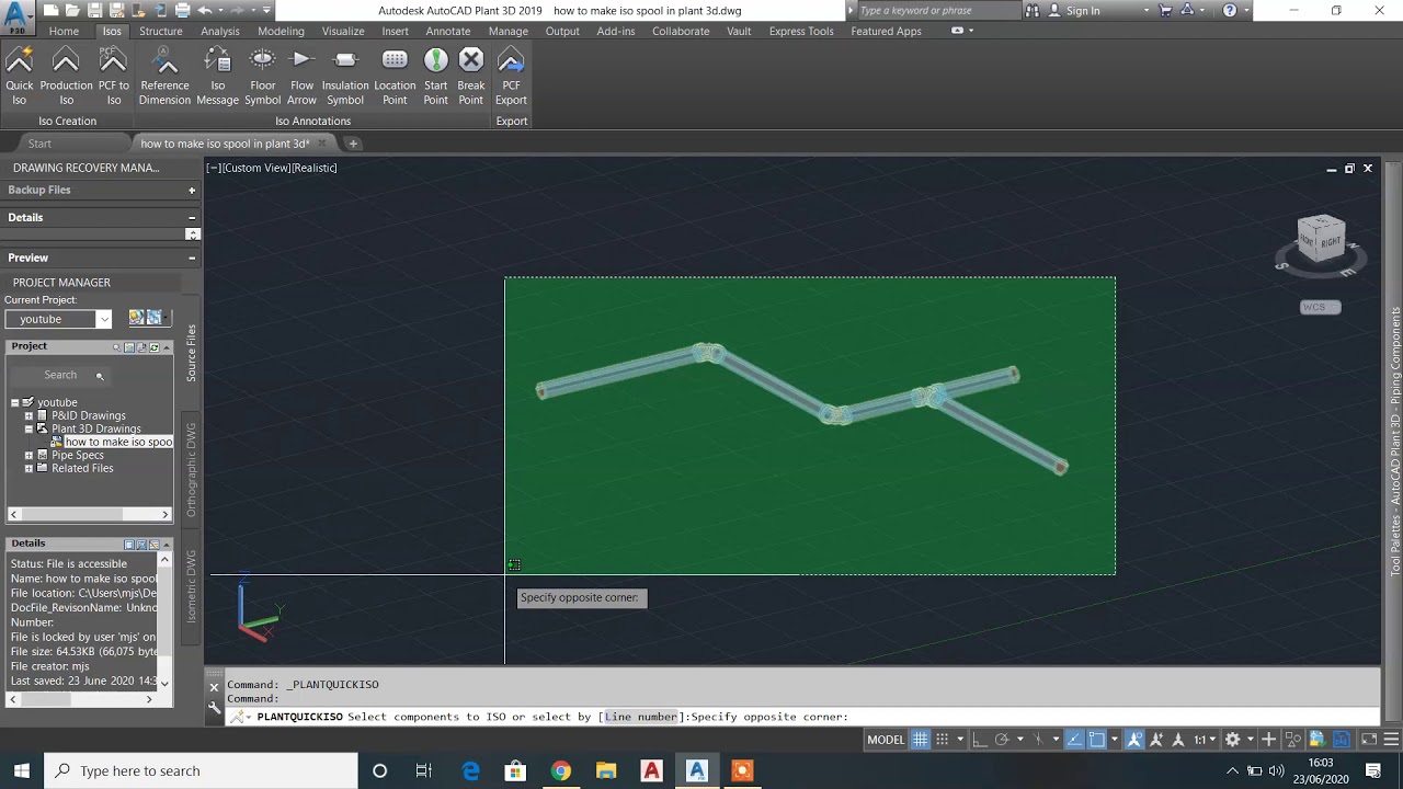 how to make iso in plant 3d quick iso - YouTube