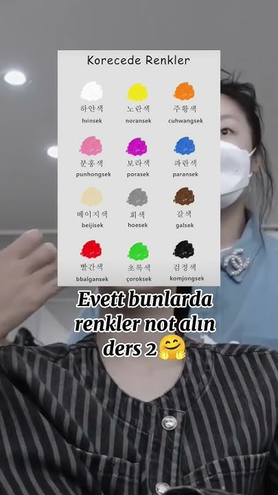 Ders 2:Korece Renkler #ders #korea #kpop #renkleriöğreniyoruz - YouTube