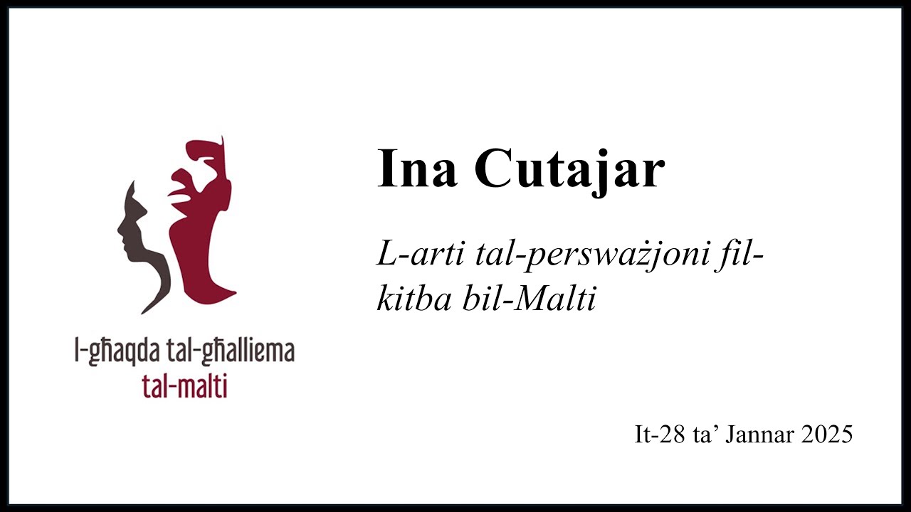 L-arti tal-persważjoni fil-kitba bil-Malti - YouTube