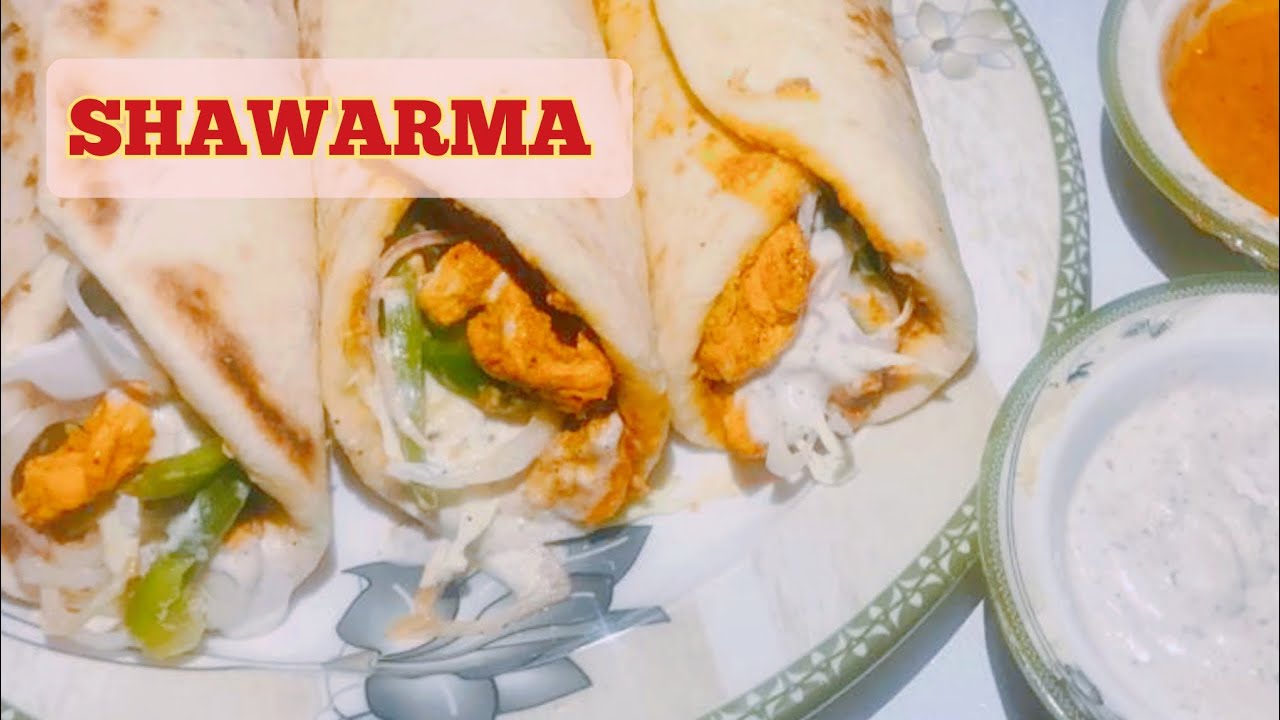 SHAWARMA RECIPE || Chicken Shawarma step by step at home || Ramadan ...