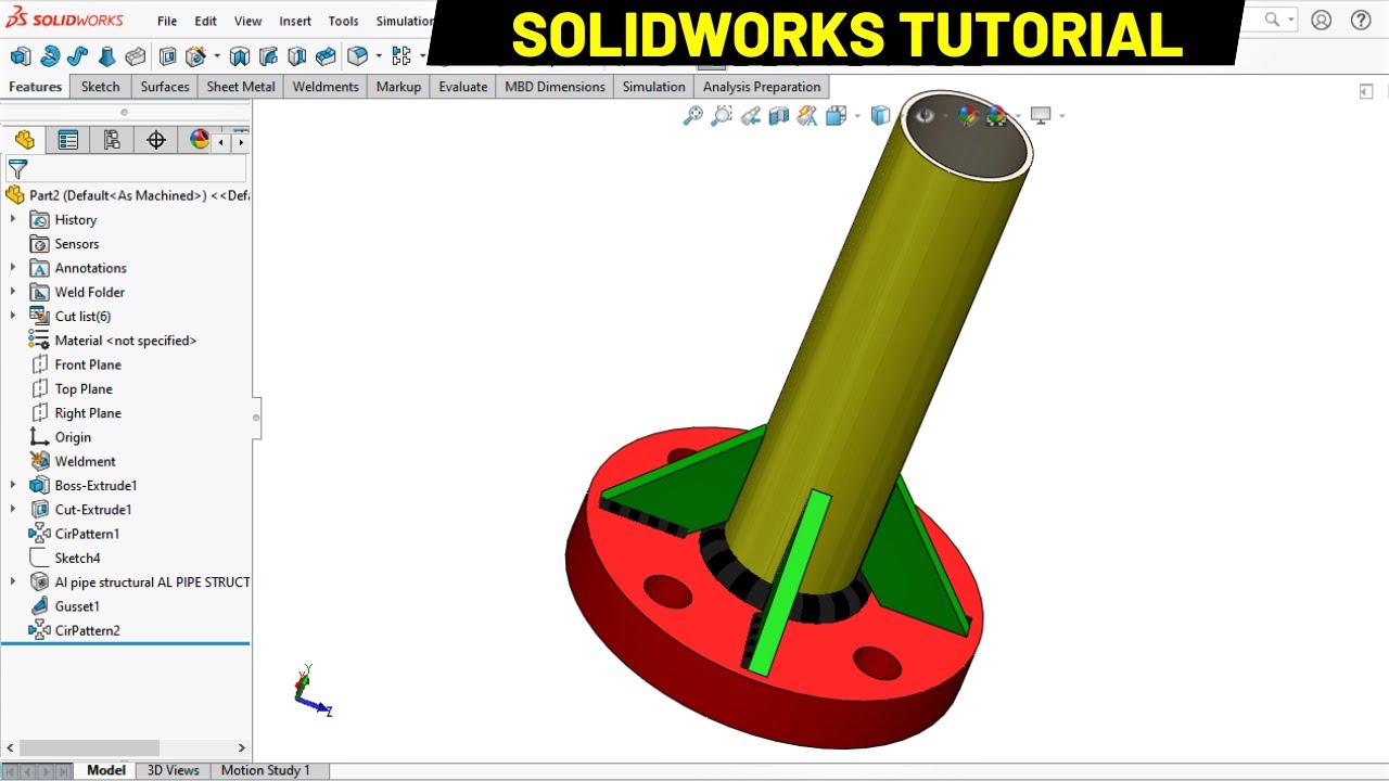 3D SOLIDWORKS weldments Tutorial | Robo CAD - YouTube