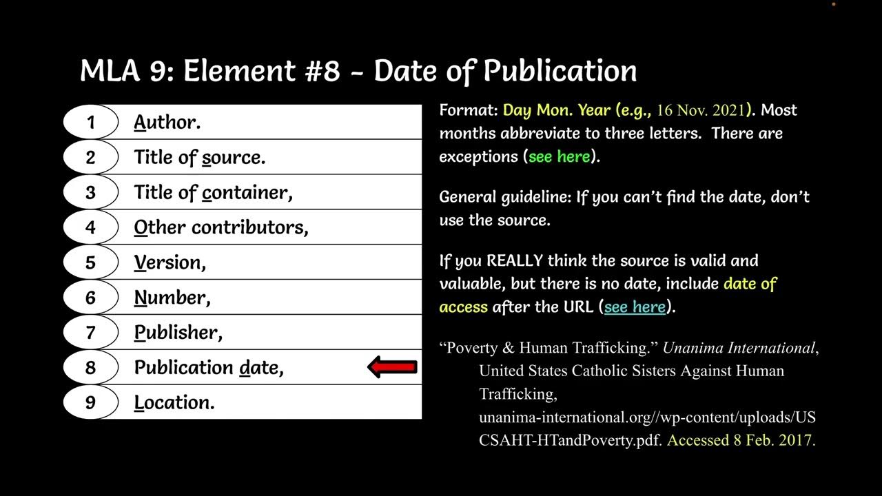 The Nine Elements of MLA 9 - YouTube