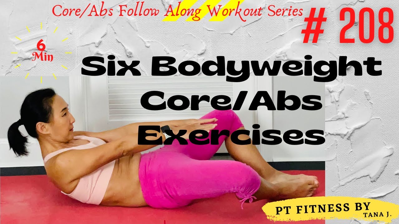 Core/Abs Follow Along Series # 208 - Six Bodyweight Hard Core Abs Exercises - YouTube
