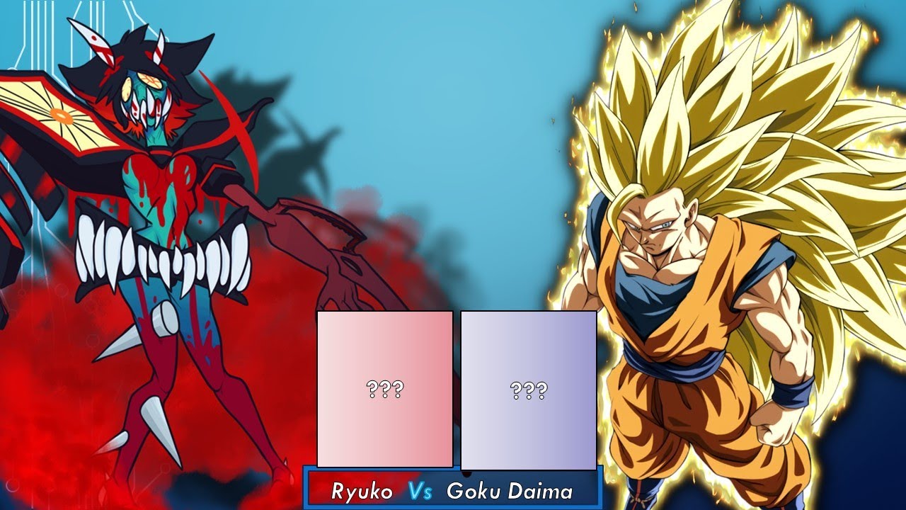 Ryuko Vs Goku Daima Power Level - YouTube